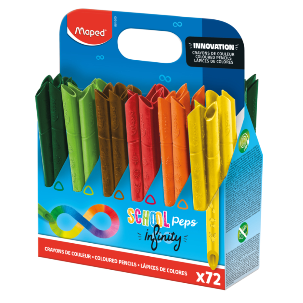 Lápis De Cor Colorpeps Infinity School Caixa Com 72 Cores – Maped ...